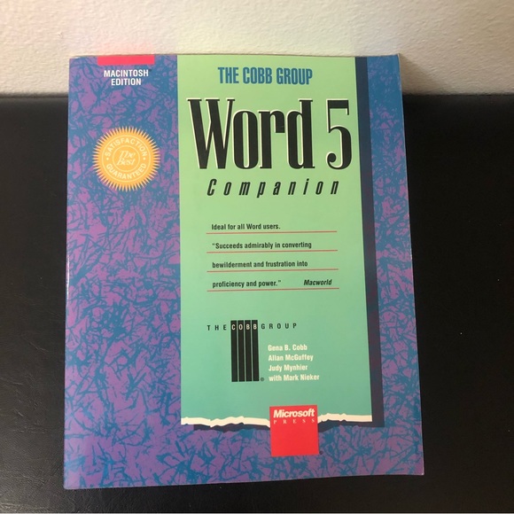 Office | The Cobb Group Microsoft Word 5 Companion Book Macintosh Edition | Poshmark